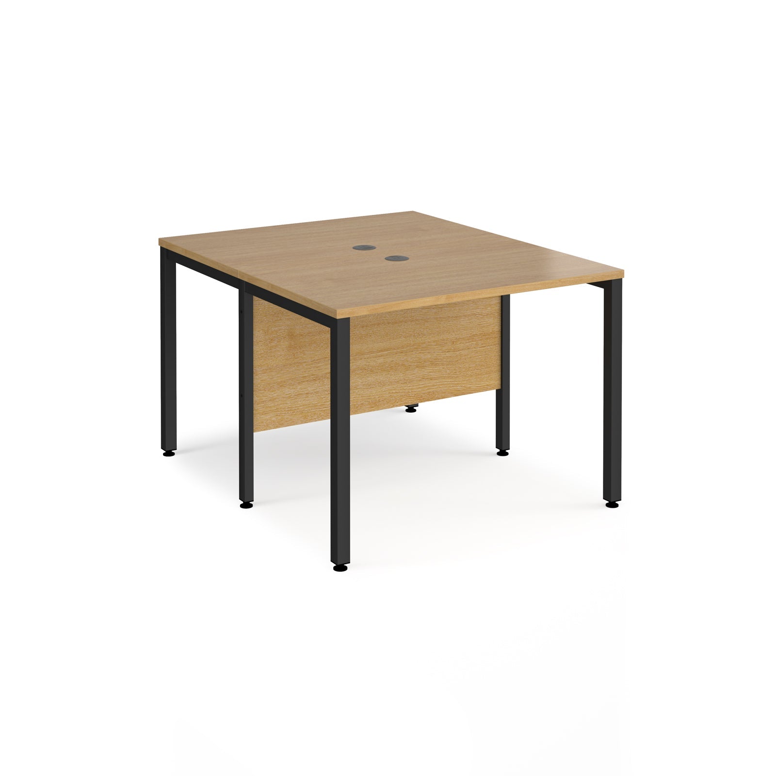 Maestro 25 600mm Deep Back To Back Straight Desks With Bench Leg - Oak ...