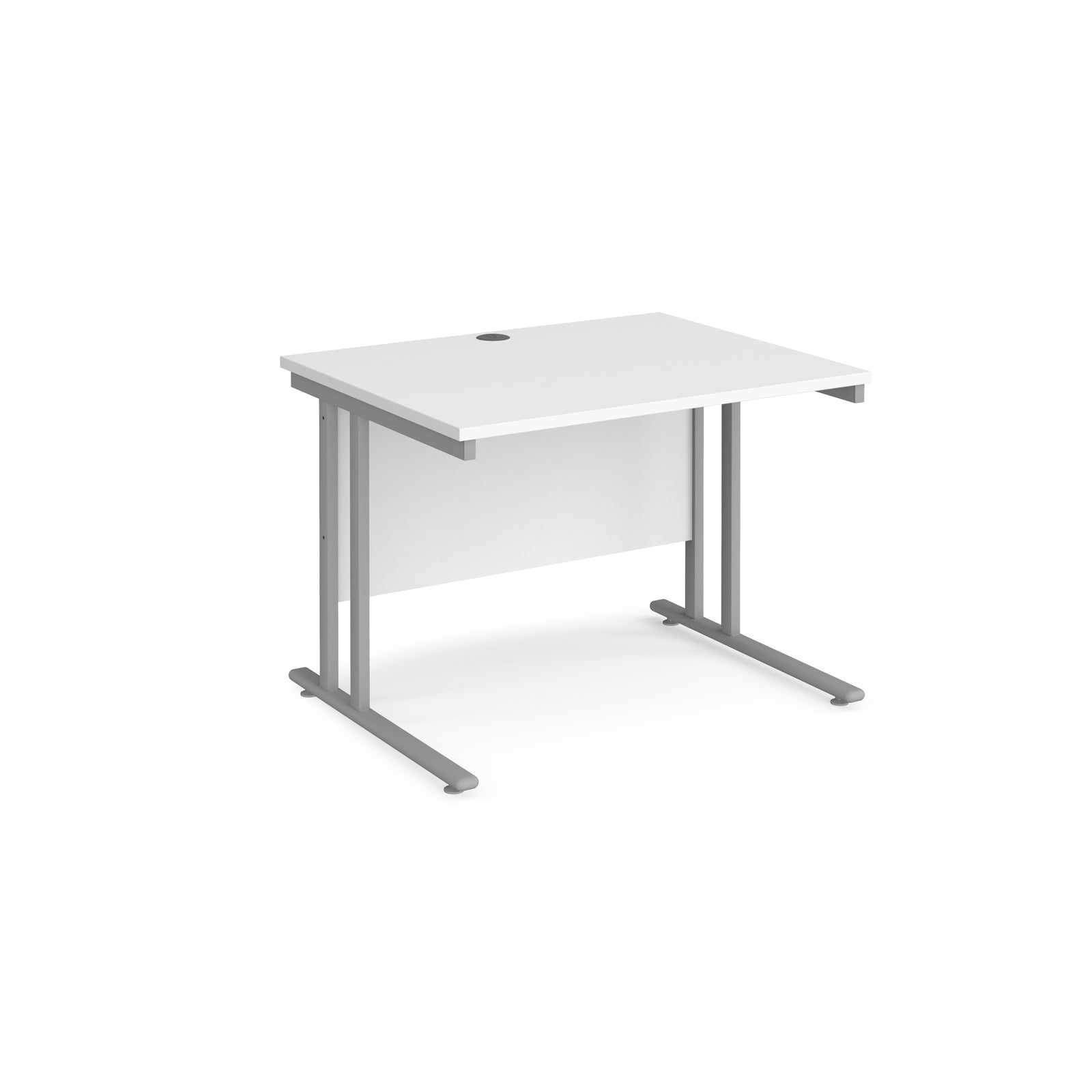 Maestro 25 800mm Deep Straight Desk With Cantilever Leg - White ...